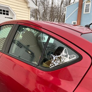 Cat Face Meow Decal, Cat Decal, Meow, Car Decal, Vinyl Decal, Laptop ...