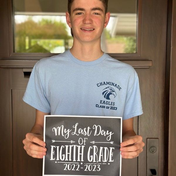Printable LAST Day of Eighth Grade Sign, Last Day of 8th Grade, Last ...