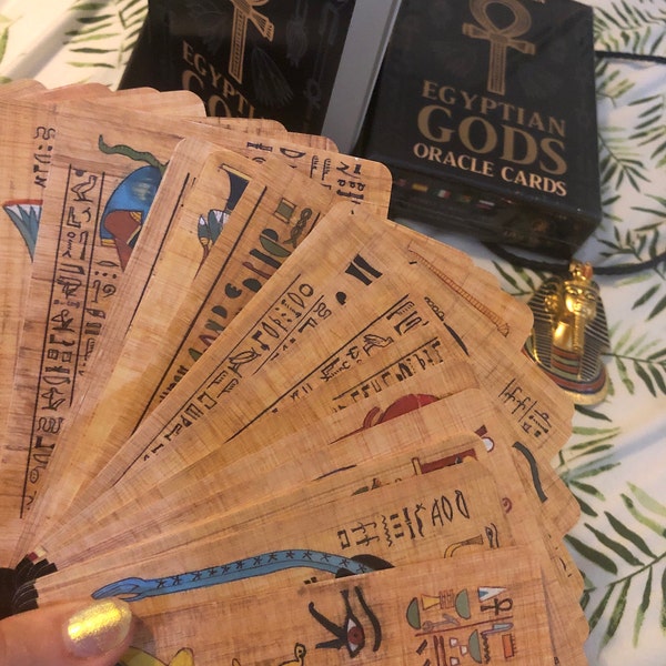 Egyptian Gods Oracle Cards Set Tarot Card Deck Booklet Kit Magick Magic ...