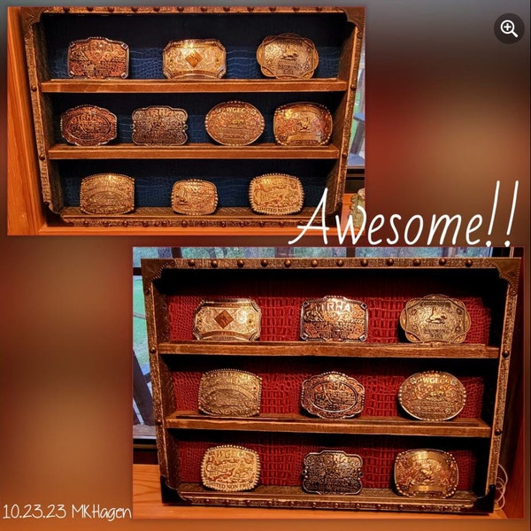 12 Count Belt Buckle Display, Case, Wood. MUSTARD - Etsy