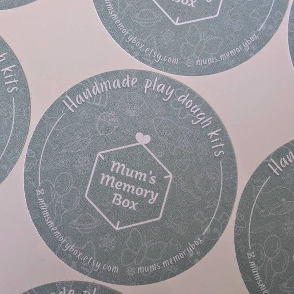 Custom Personalised Business Logo Round, Rectangle, Square Stickers or ...