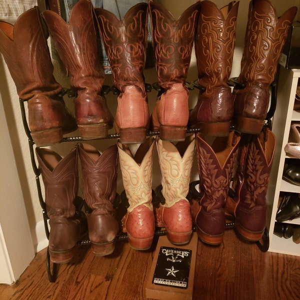 Boot Rack, Horseshoe Decor, Horseshoe Art, Western Decor, Horseshoe ...