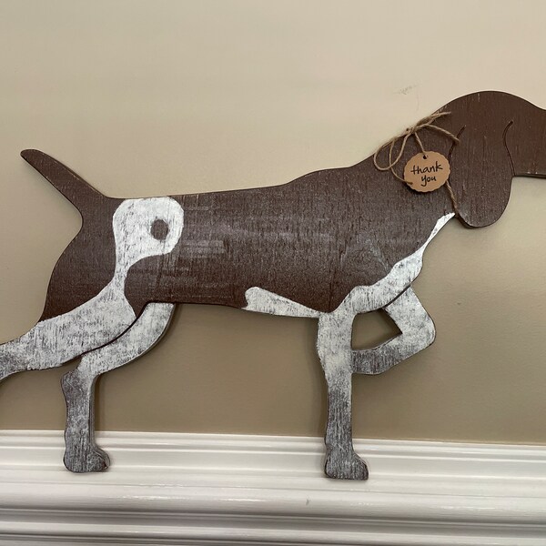 English Pointer Rustic Wood Dog Sign English Pointer Home Decor Dog ...