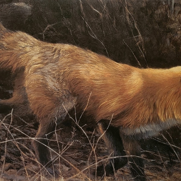 Frank POLSON " Beaver " Canvas Authentic Indigenous Collectible Ltd ...