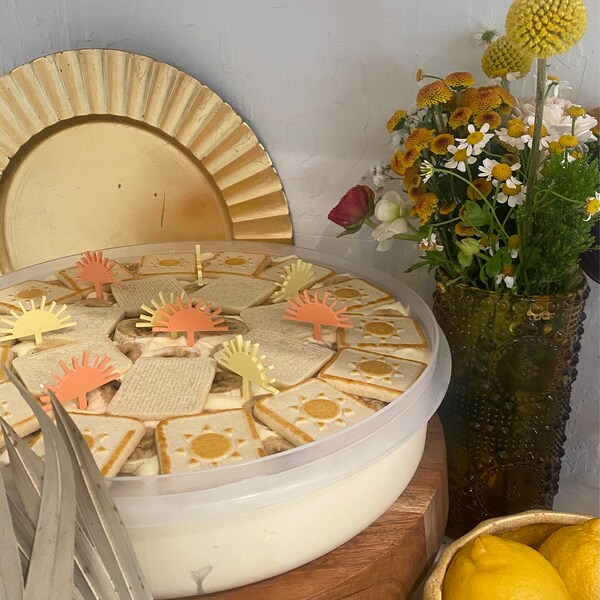 Acrylic Half Sun Cupcake Toppers First Trip Around the Sun Boho 1st ...