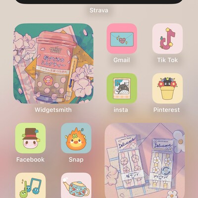 Wednesday Inspired Dark and Goth Icon Set for Ios and Android With ...