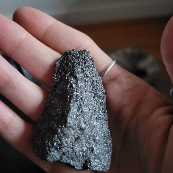 Magnetite Crystal Pure Black Norway Natural Iron Oxide Mineral Specimen ...