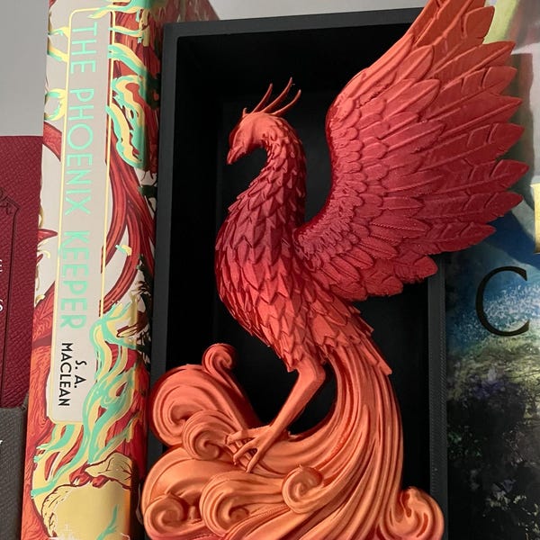 Emerging Phoenix Bookend/book Nook | Bookish Decor | Unique 3D Printed ...