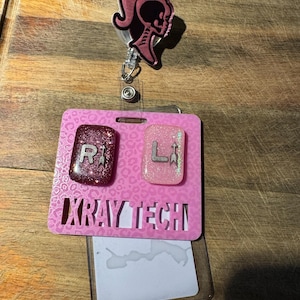 Black Holographic Chunky Glitter Badge Buddy, Rad Tech, Xray Tech, Ct ...