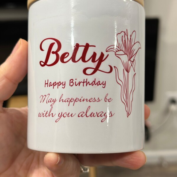 CERAMIC CANDLE Jar,sublimation Candle Jars, White Bamboo Candle Jar ...