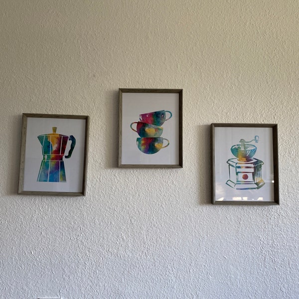 Set of 3 Kitchen Prints, Coffee Print Set, Kitchen Art Prints, Kitchen ...