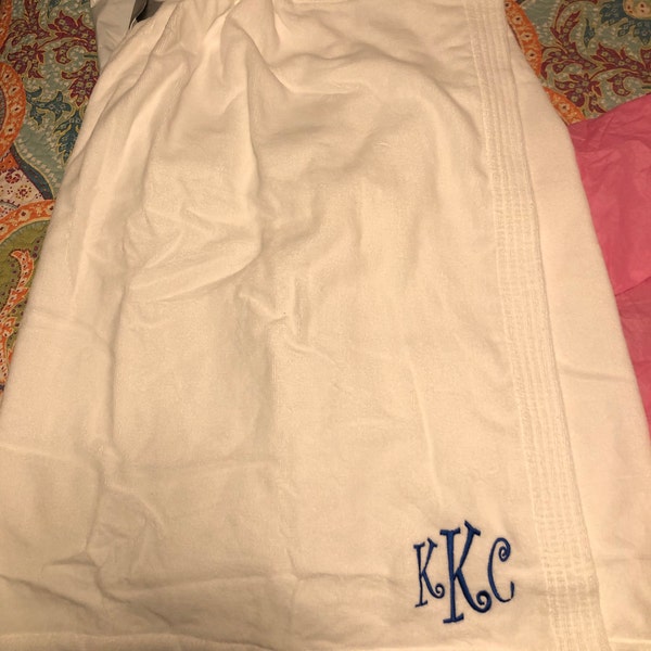 Monogrammed Terry Spa Wrap-bridesmaid Gift-graduation Gift-bachelorette ...