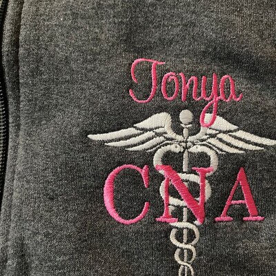 CNA Sweatshirt Certified Nursing Assistant Nurse Sweatshirt Caduceus ...