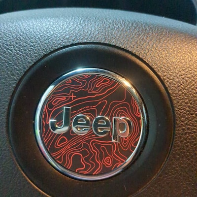 Topographical Map Steering Wheel Decal Accessory for Jeep Vehicles - Etsy
