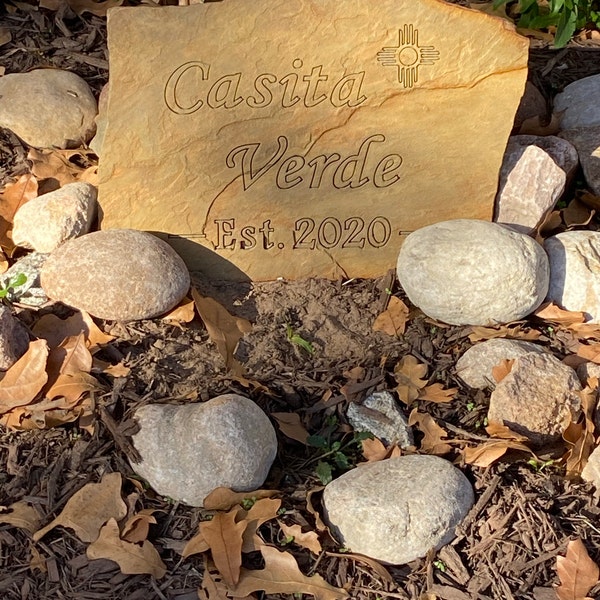 Custom Engraved Flagstone Rock Sign, Memorial, Headstone, Gravestone ...