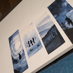 Clear Spooky Vibes Sticker, Mini Fall Landscape Vinyl Decal With Cute ...