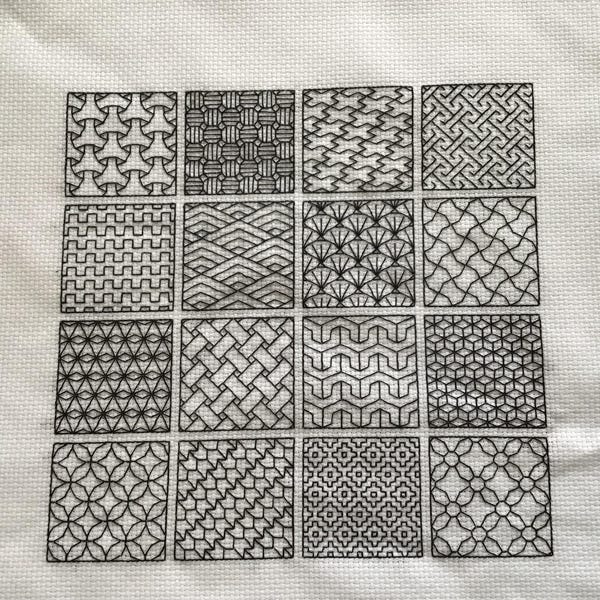 100 Days of Tiny 2024 - Tiny Flowers- PDF Blackwork Embroidery Chart ...
