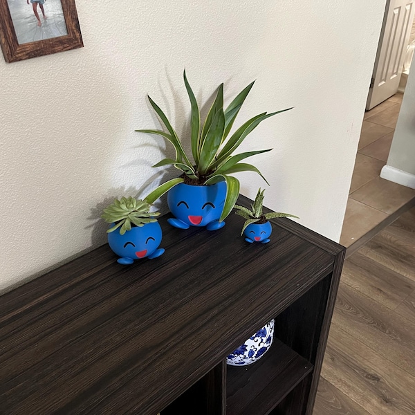 Pokemon Oddish Planters/ Nostalgia Planter/ Snake Plant/ Happy Face ...