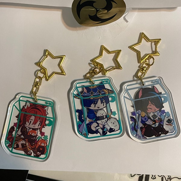 PART 2 Genshin Impact 2" Double-sided Acrylic Keychain Charm Ganyu ...