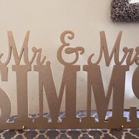 Custom Mr Mrs Sign, Wedding Last Name Sign, Personalized Sweetheart ...