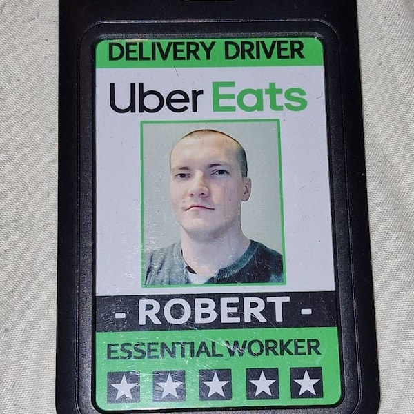 Uber Eats Driver ID Card With Your Picture - Custom Picture Badge ...
