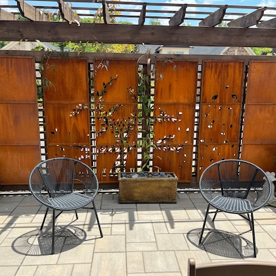 Grape Vine Metal Art Panel Winery Rusty Privacy Screen - Etsy