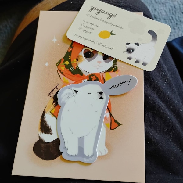 Smol Awoo Samoyed Waterproof Vinyl Sticker - Etsy