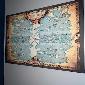 Anime One Piece World Map, Wrapped Canvas Map, World Map, Wrapped ...