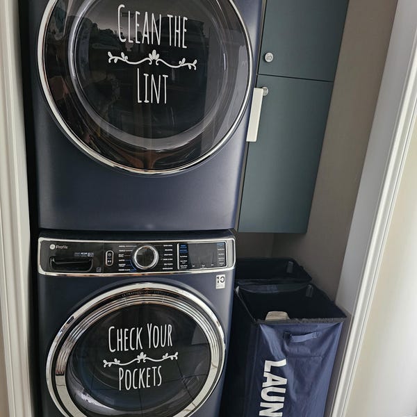 Laundry Decor, Laundry Room, Check Your Pockets-clean the Lint Decals ...