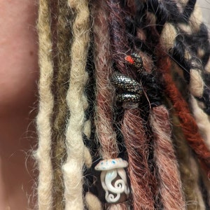 Shiny Snake, Black With Gold, Glitter for Dreadlocks, Dread Decoration ...