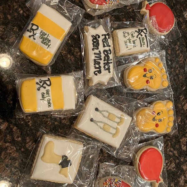 Get Well Sugar Cookies/ Surgery Gift / Knee Surgery Sugar Cookies ...