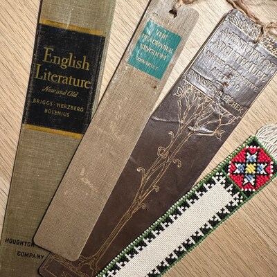 Library Card Bookmarks Some Made From the Spine of a Vintage - Etsy