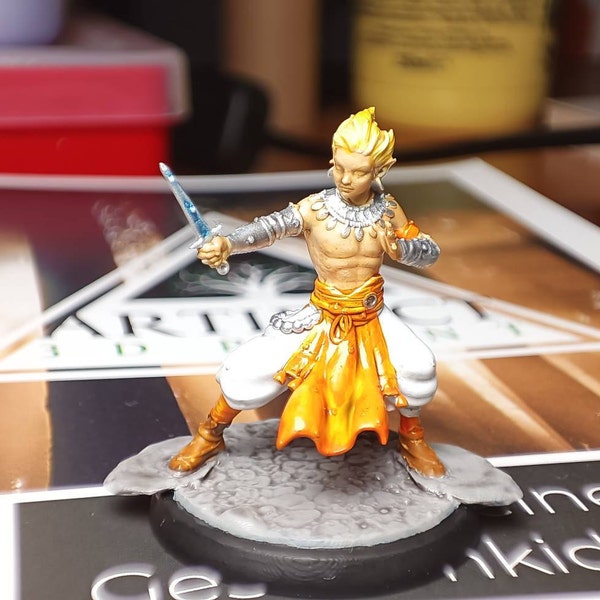 Elven Male Warrior | 3D Printed Miniature | 25mm Grid | Fantasy ...