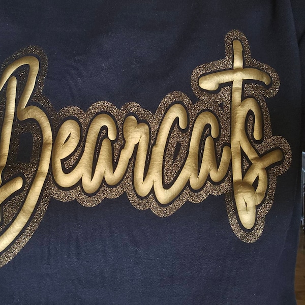 Puff Vinyl Sweatshirt ***CUSTOMIZABLE*** Sports School Spirit Gift ...