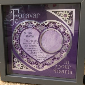 CUSTOMIZABLE 3D MEMORIAL Shadow Box Svg for Cricut for - Etsy Australia