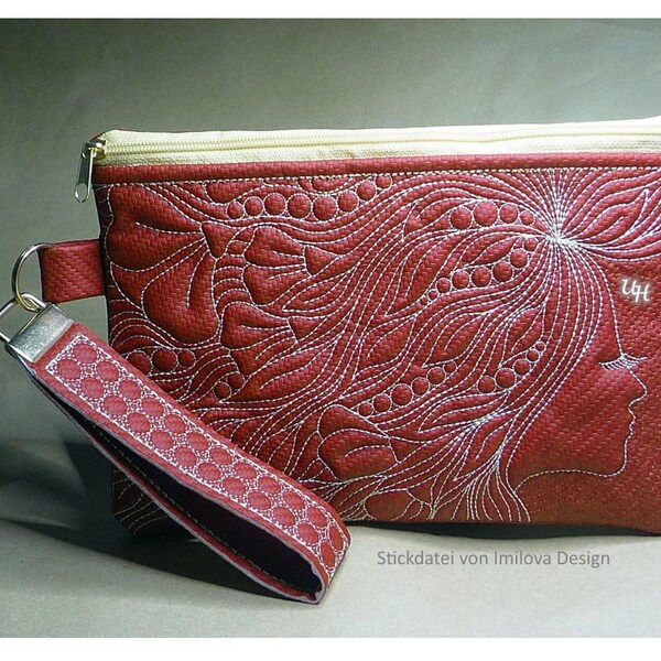 In the Hoop Zipper Bag Flowers Embroidery Design ITH Phone Case ITH ...