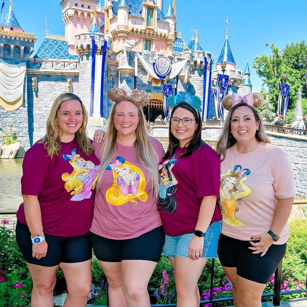 Matching Princess Mouse Ears Shirt, Snow White, Belle, Mermaid, Jasmine ...