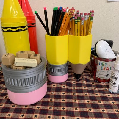 The Dual Sided Pen/pencil Holder for Teachers Desk or Classroom - Etsy