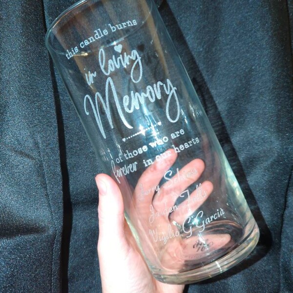 Personalized Memorial Vase - in Loving Memory Vase, Floating Wedding ...