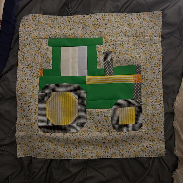 PDF Quilt Block Pattern – Tractor – Vehicle Quilt Pattern - Etsy