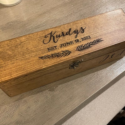 Custom Wedding Wine Box Personalized Wooden Ceremony, Love Letter, Vow ...