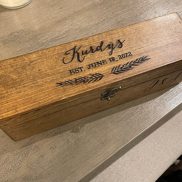 Custom Wedding Wine Box - Personalized Wooden Ceremony, Love Letter ...