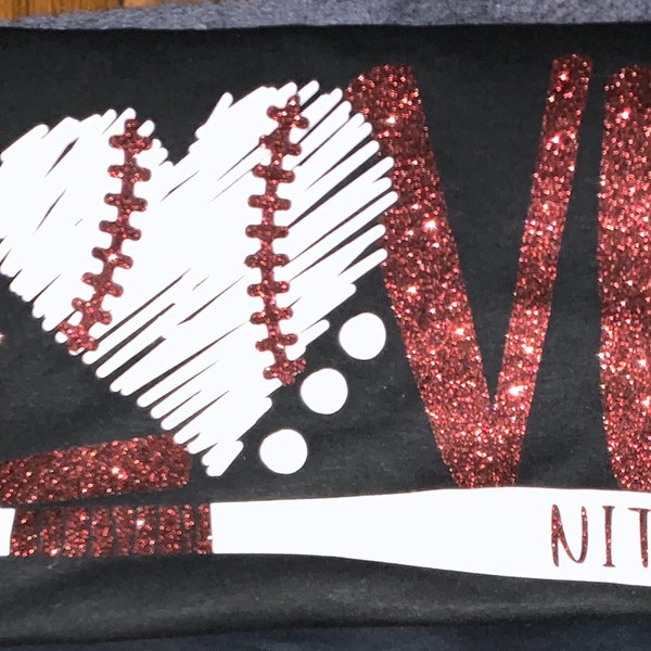 Love Baseball SVG - Cut File - DXF File - Baseball Fan Svg - Baseball ...