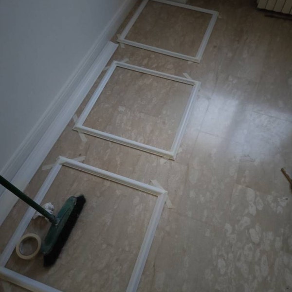 Half Wall Molding, Pre-cut 4cm Frame Mouldings 8cm Border Wainscoting ...