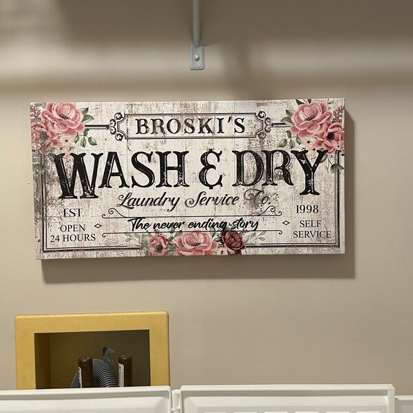 Personalized Laundry Service Sign, Custom Wash & Dry Sign, Laundry and ...