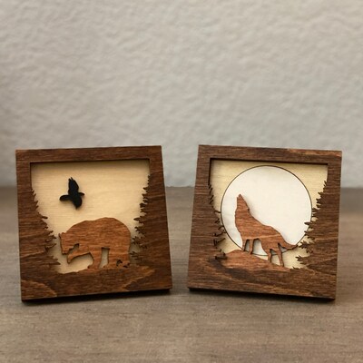 Black Cat in Window 3D Wood Shadow Box Handcrafted Scene / - Etsy