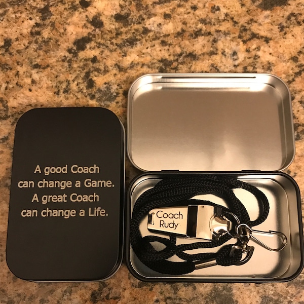 Engraved Whistle: Personalized Coach Gift With Gift Box - Etsy