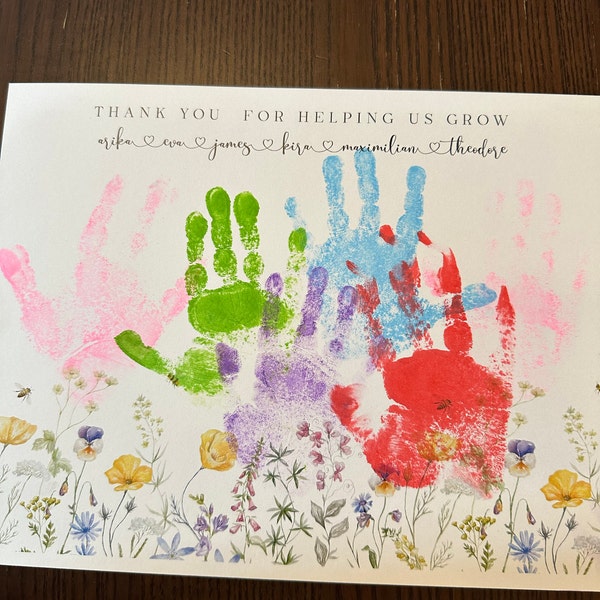 Thank You for Helping Us Grow Handprint Printable Mother's Day Sign ...