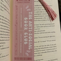 The Anti-social Book Club Bookmark Feminist Bookmark Bookmark Ticket ...