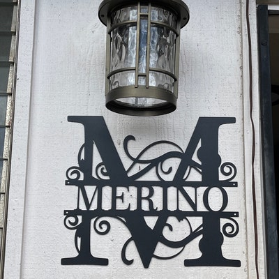 Custom Metal Signs Monogram Wall Decor Metal Wall Art - Etsy